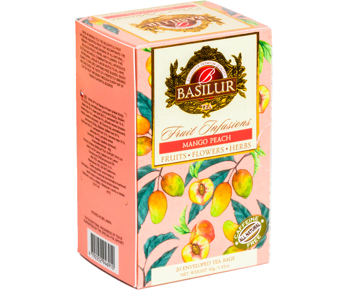 Infusión Basilur Fruit Infusion Mango y Durazno 20 bolsas | Emporio ...