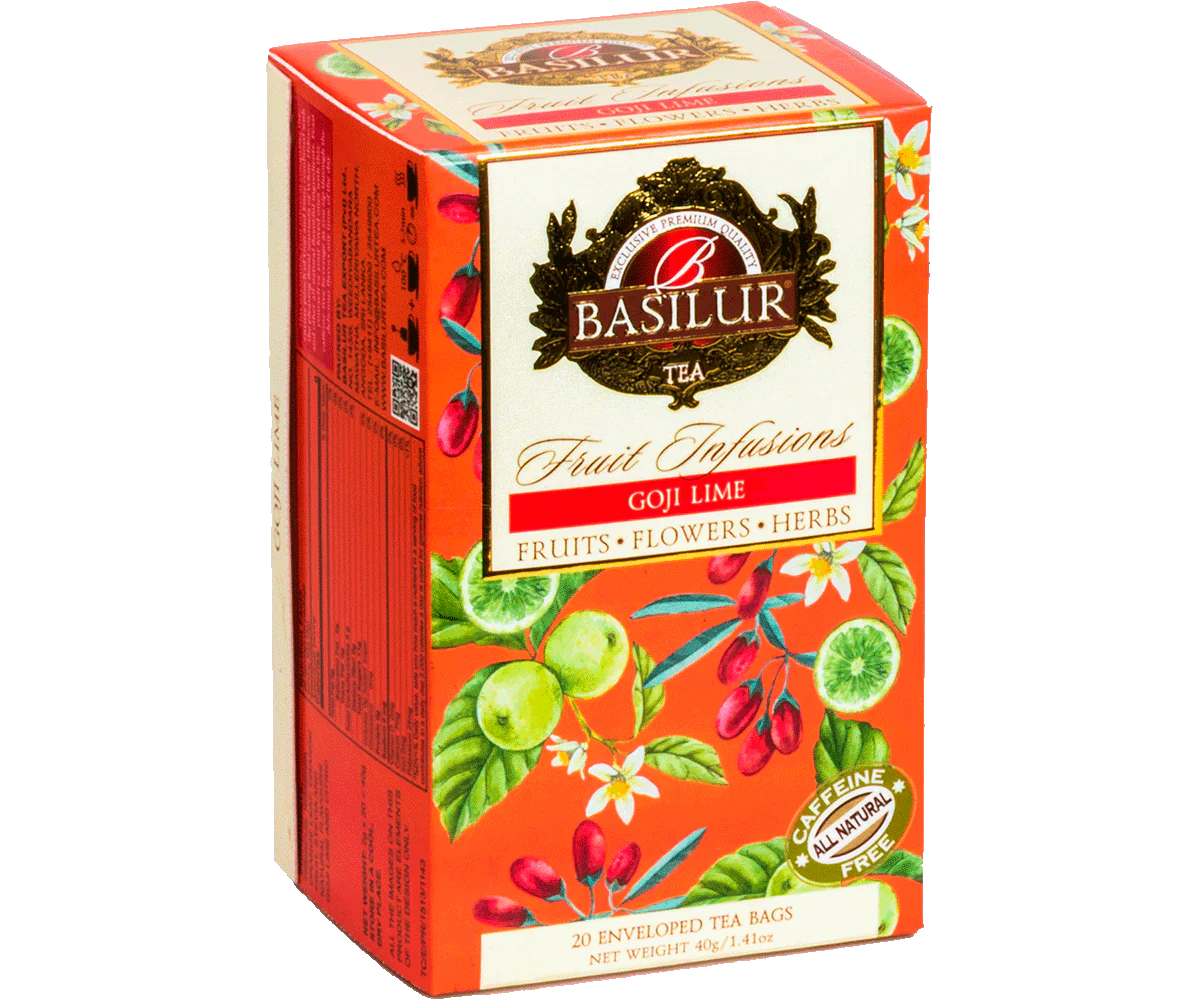 Infusión Basilur Fruit Infusion Goji Lime 20 bolsas | Emporio Roble Viejo