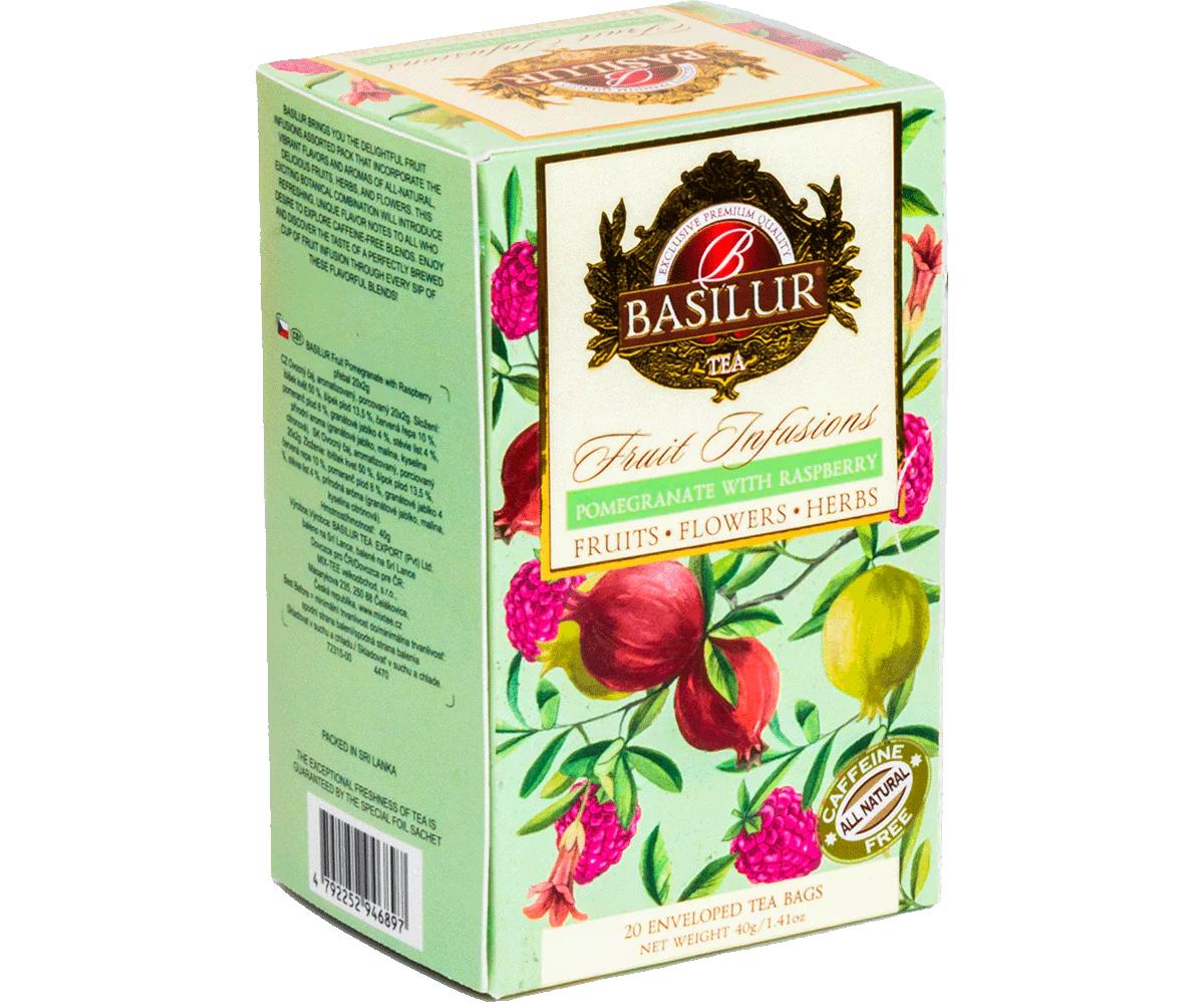 Infusión Basilur Fruit Infusion Granada y Frambuesa 20 bolsas | Emporio ...