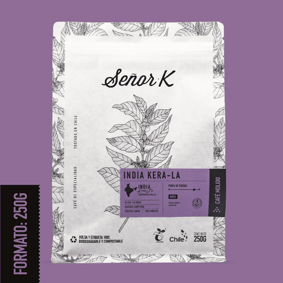 Café Molido Café Señor K India Kera La 250gr | Emporio Roble Viejo